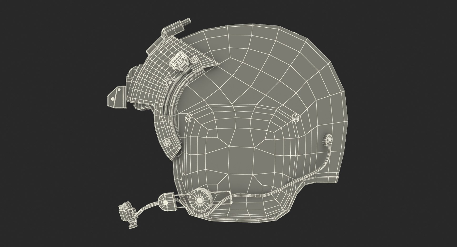 3d Helicopter Pilot Helmet Model