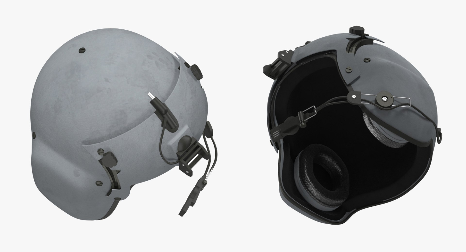 3d Helicopter Pilot Helmet Model