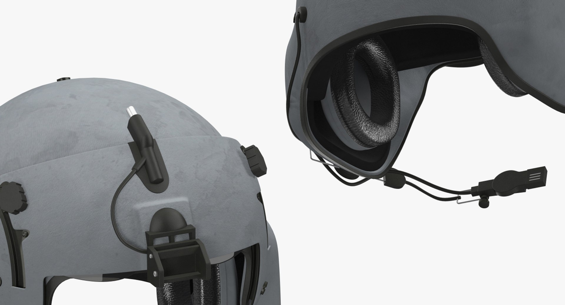 3d Helicopter Pilot Helmet Model