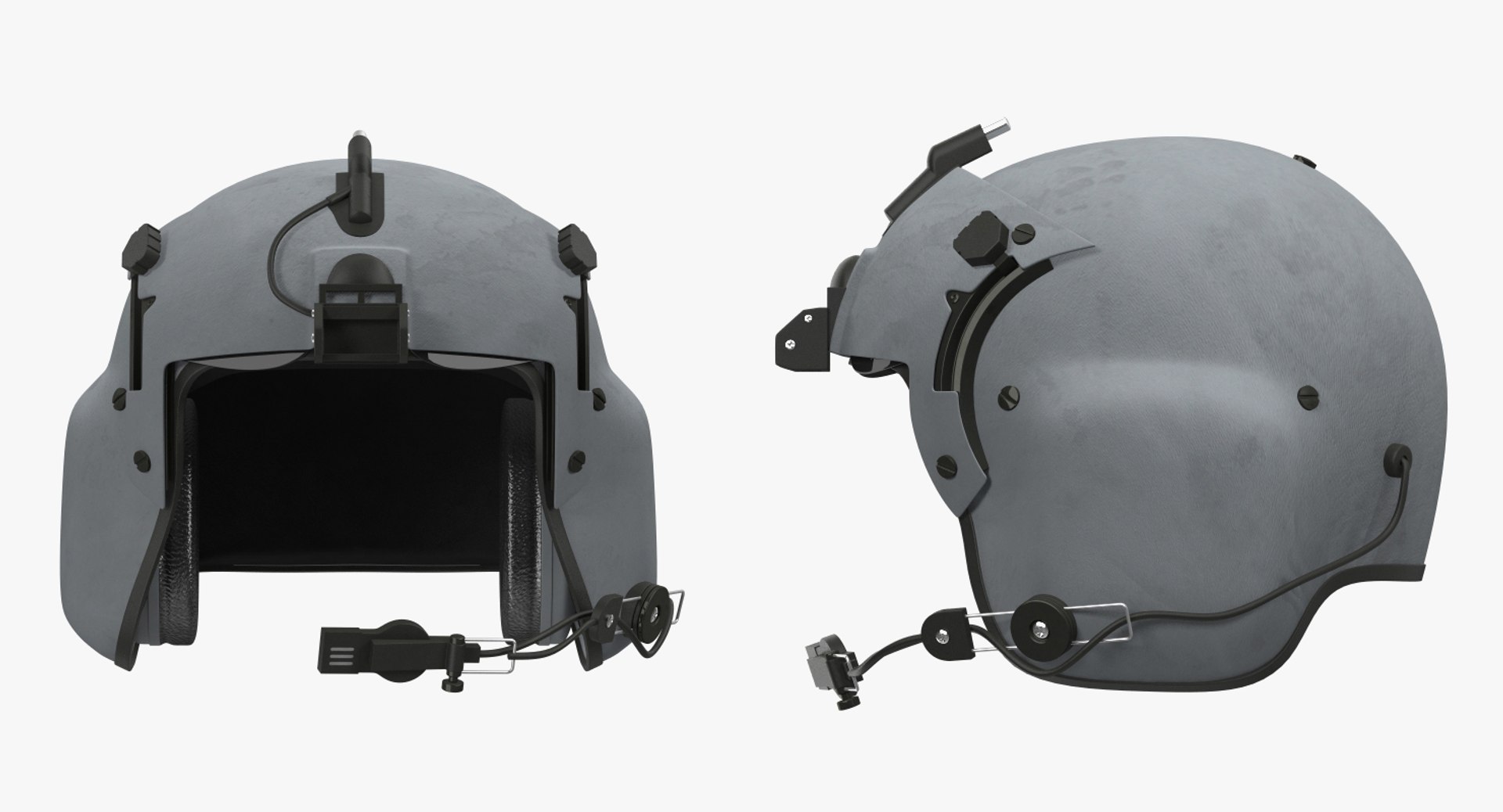 3d Helicopter Pilot Helmet Model