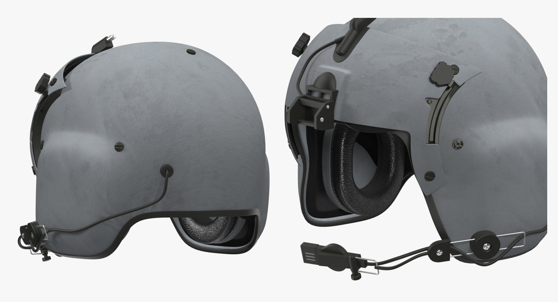 3d Helicopter Pilot Helmet Model
