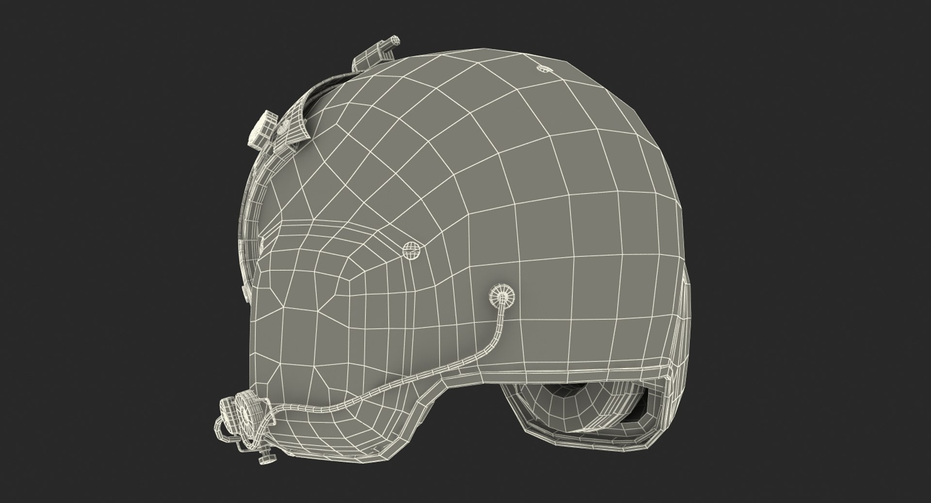 3d Helicopter Pilot Helmet Model