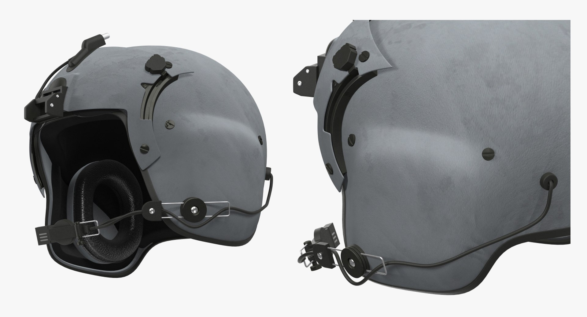 3d Helicopter Pilot Helmet Model