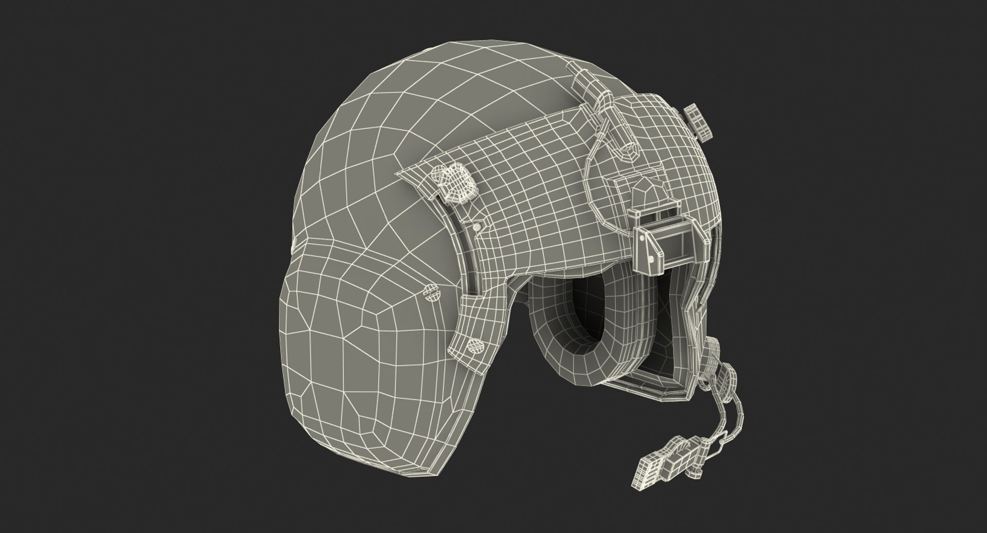3d Helicopter Pilot Helmet Model