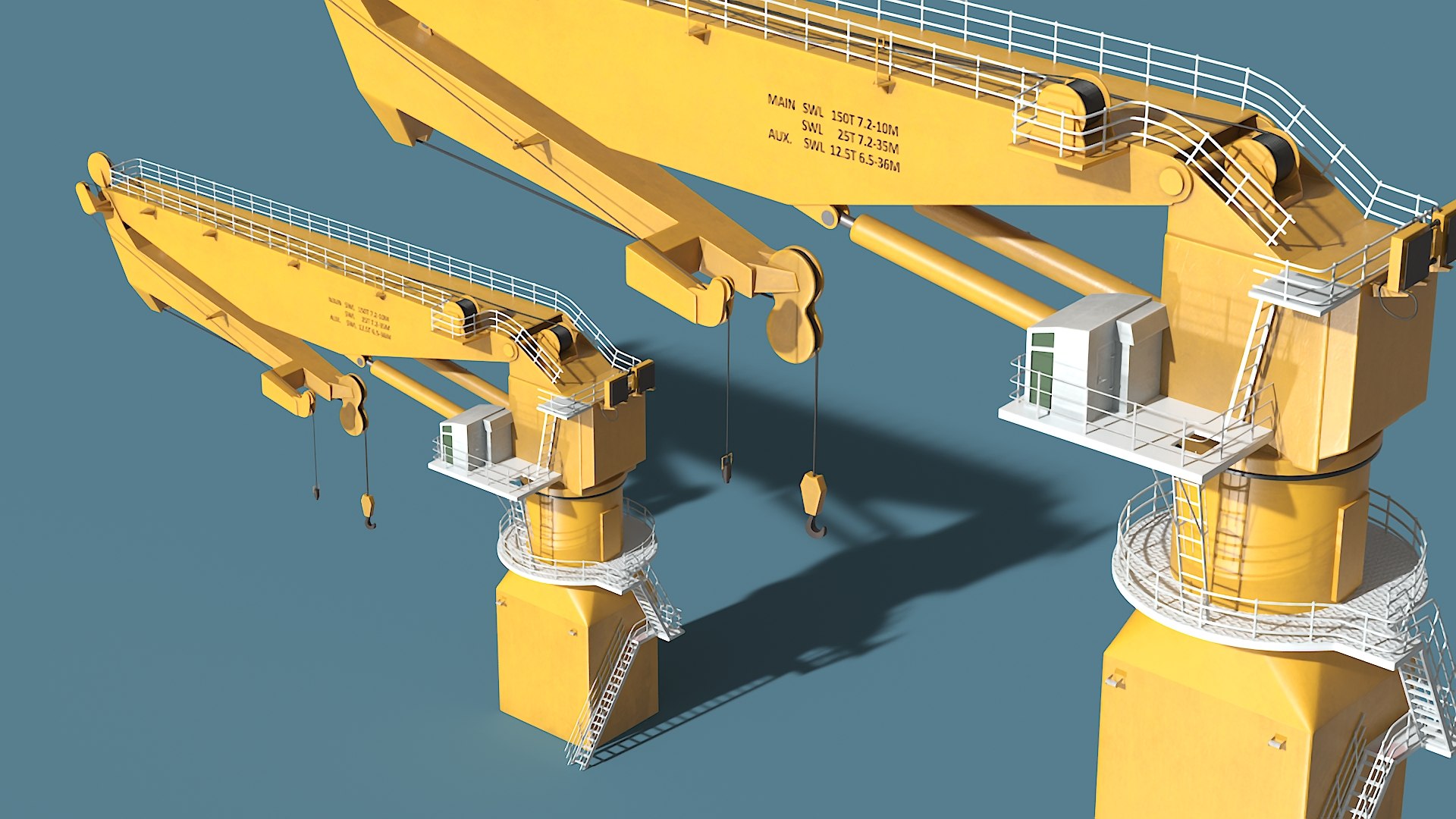 Offshore Pedestal Crane 3D Model - TurboSquid 2346102