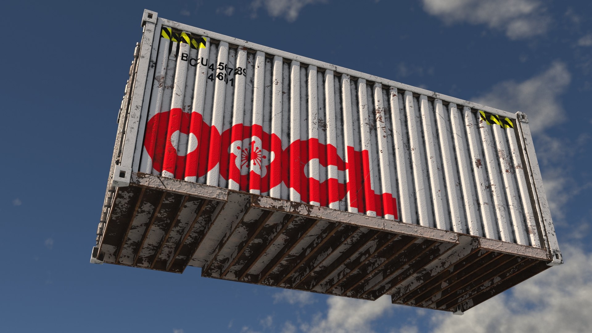 3D Shipping Container Oocl Model - TurboSquid 1495144