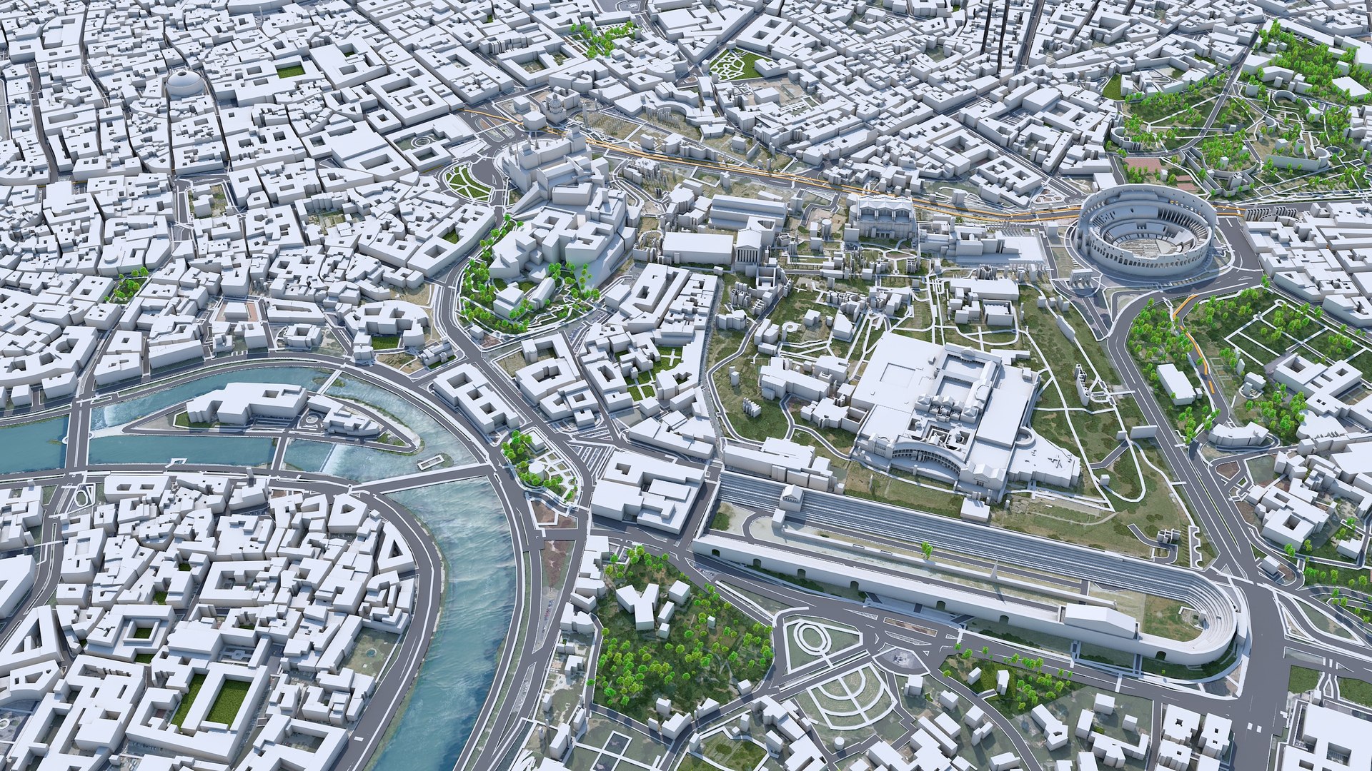 3D Rome Downtown Italy - TurboSquid 1989744