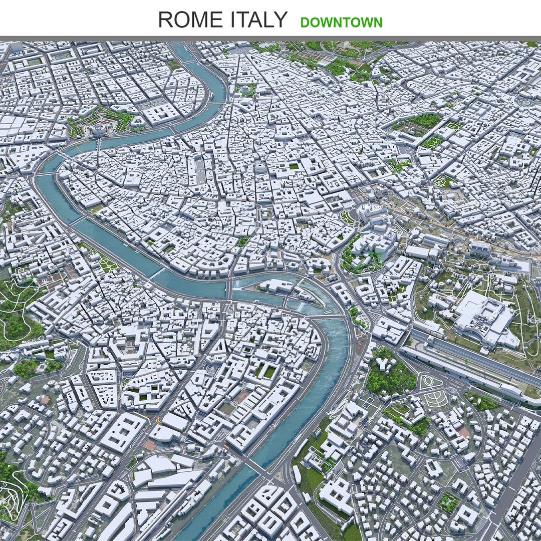 3D Rome Downtown Italy - TurboSquid 1989744