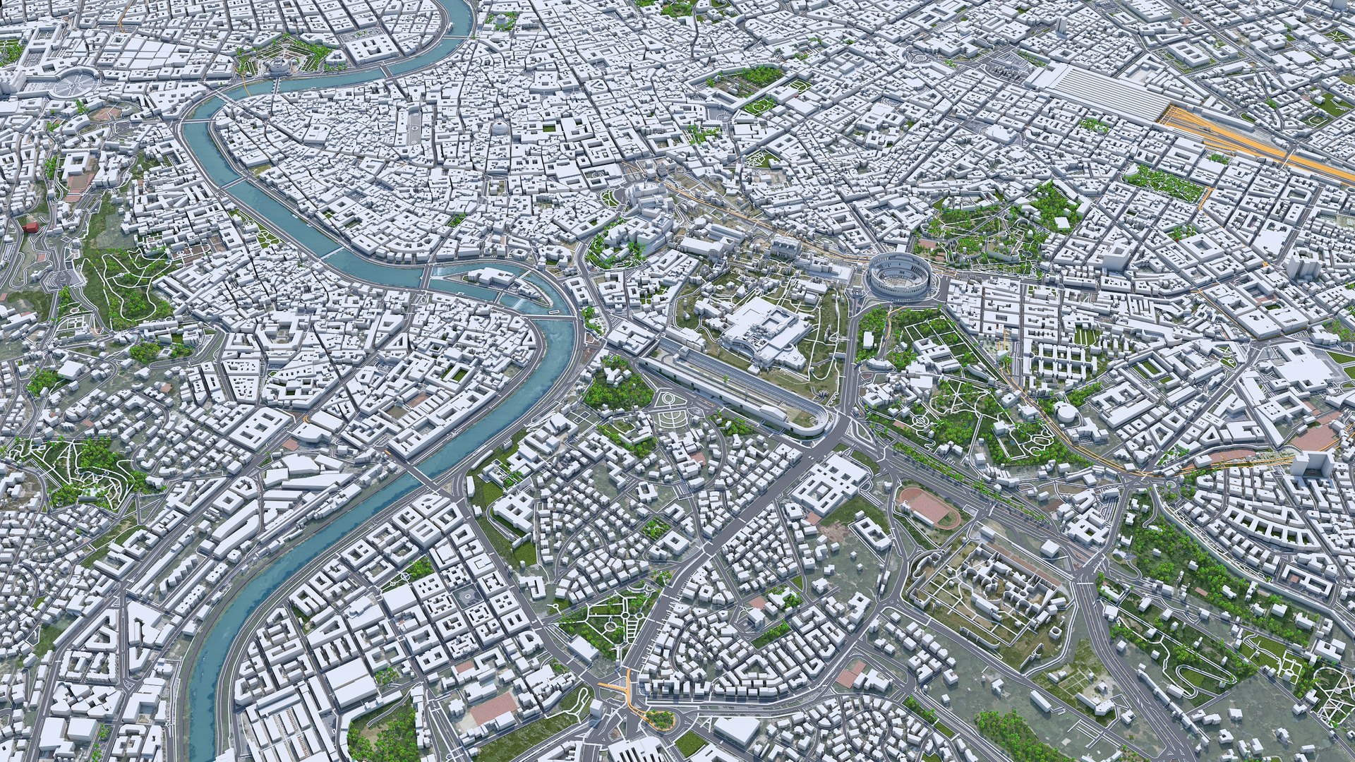 3D Rome Downtown Italy - TurboSquid 1989744