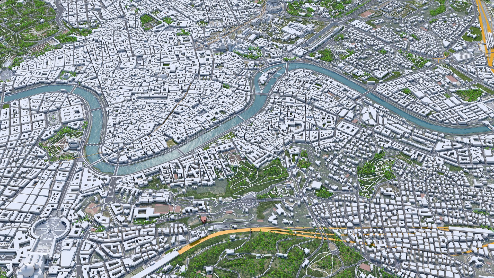 3D Rome Downtown Italy - TurboSquid 1989744