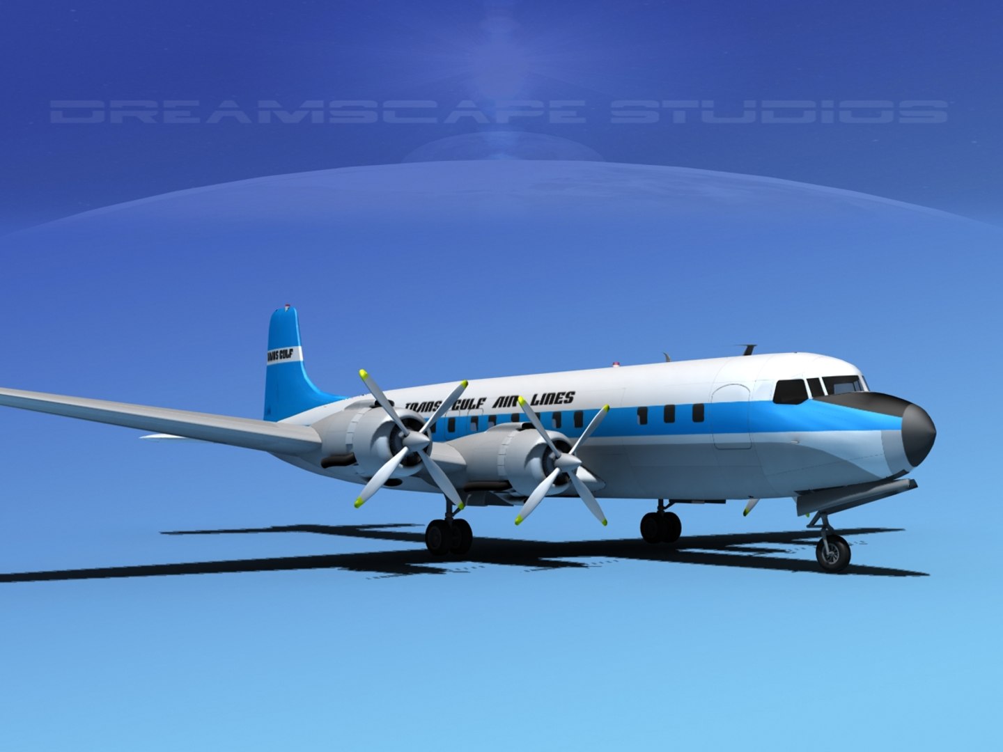 Douglas Dc-7c Dc-7 3ds