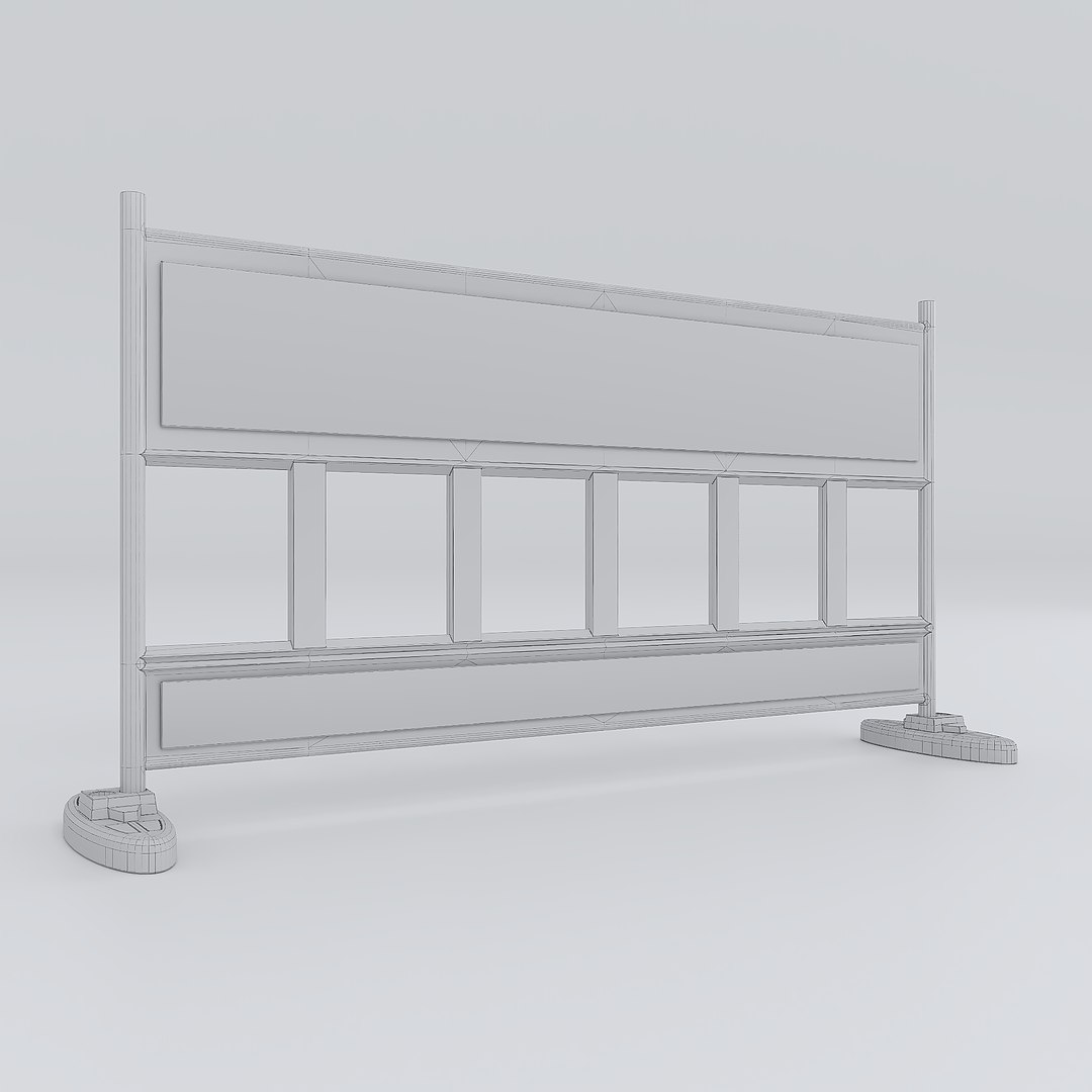 Steel Barricade Low Poly 3d Model 3D Model - TurboSquid 1904252
