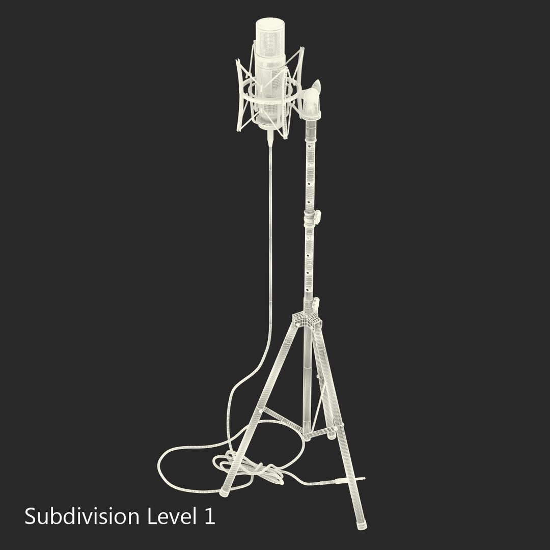 studio microphone rode stand 3d model
