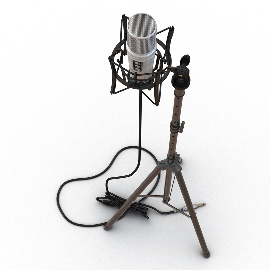 studio microphone rode stand 3d model