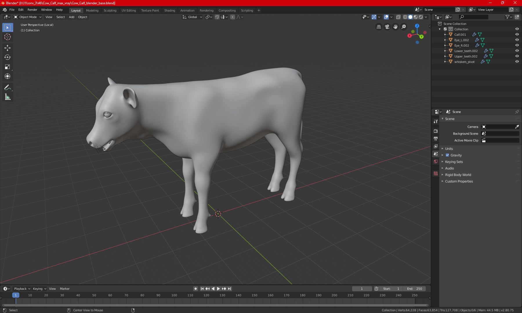 Cow Calf 3D Model - TurboSquid 2258997