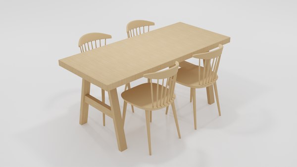 3D small dining table model - TurboSquid 1968155