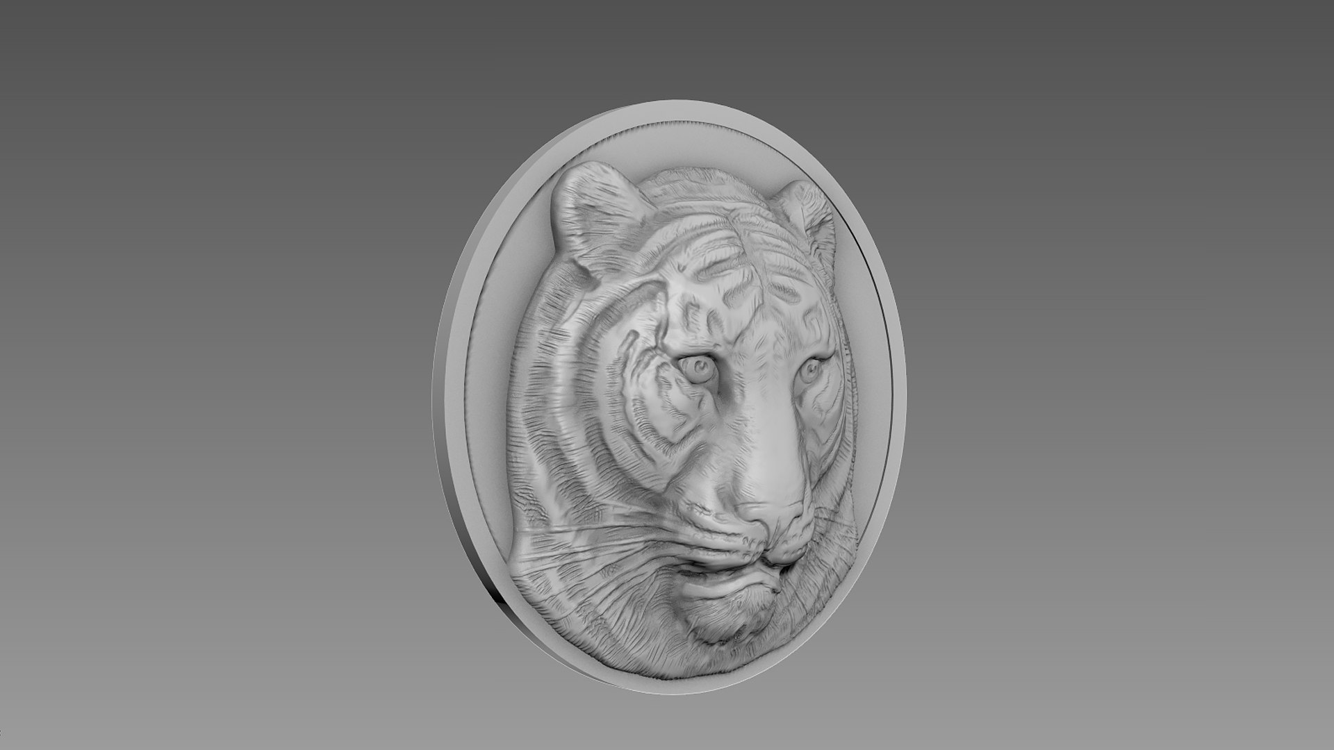 3D Bas-Relief Tiger - TurboSquid 2100165