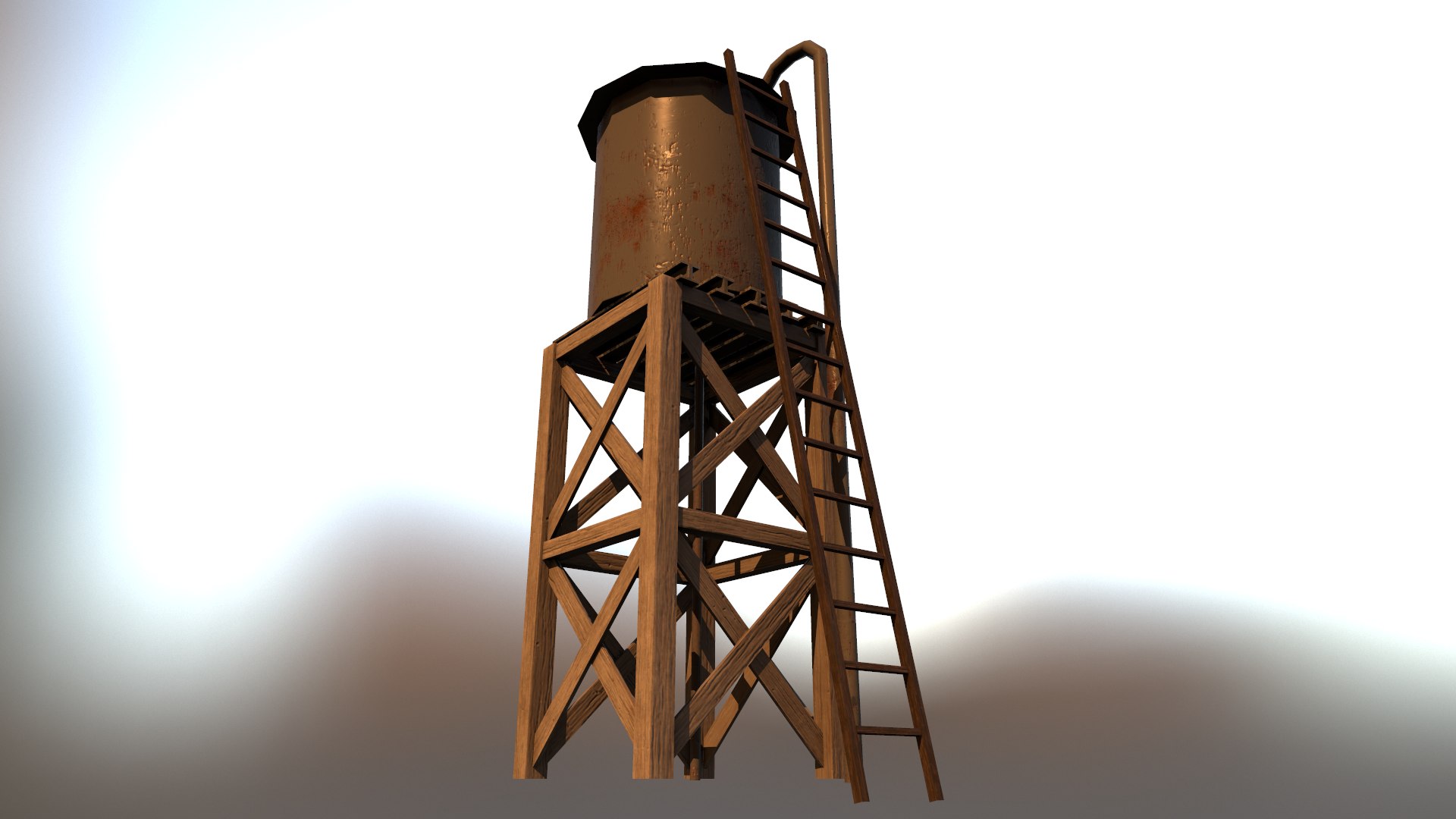 3D Water Tower Model - TurboSquid 1904225
