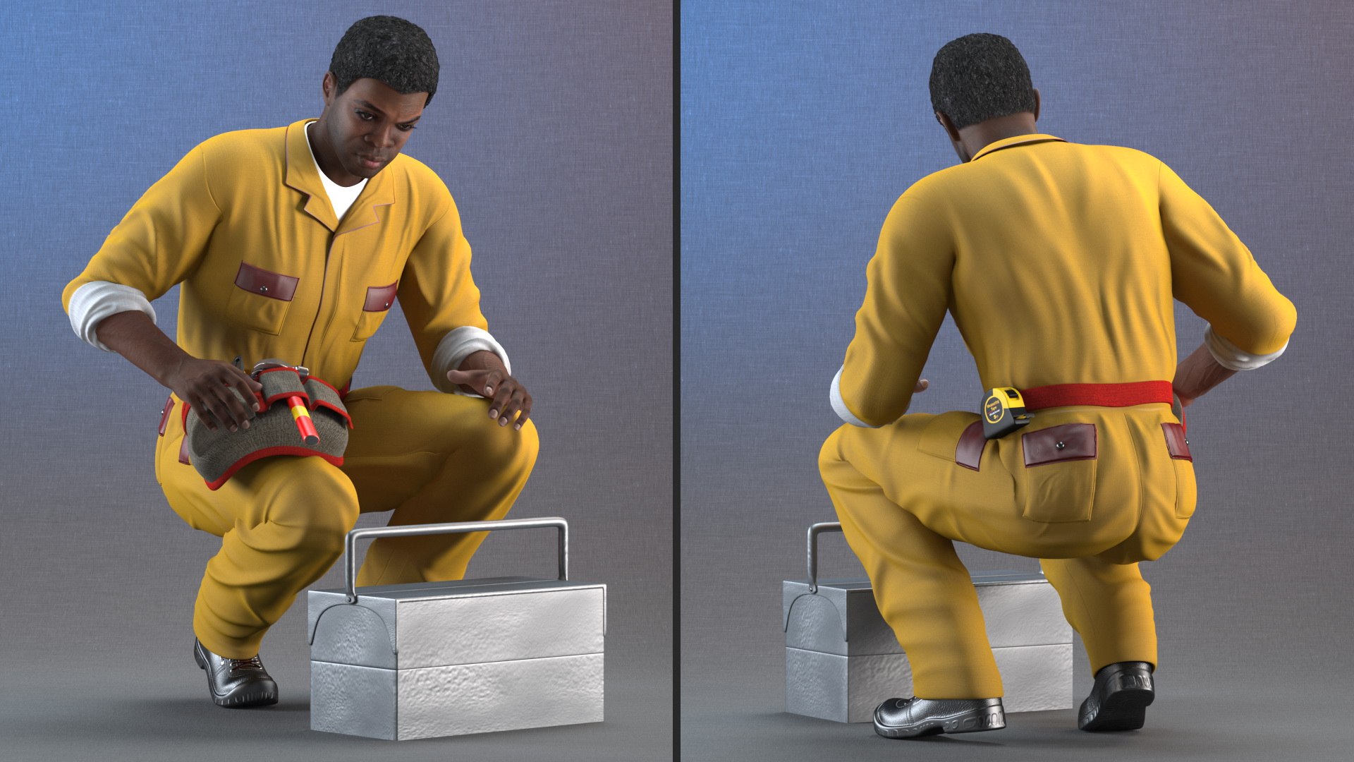 3D african american locksmith rigged male - TurboSquid 1678277