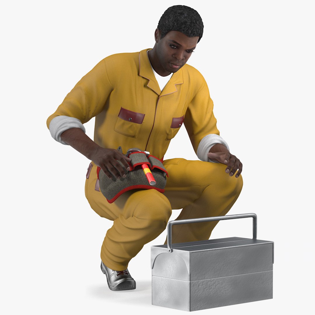 3D african american locksmith rigged male - TurboSquid 1678277