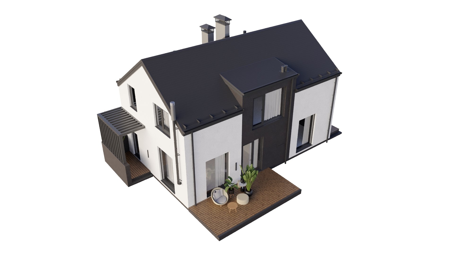 Modern House 2 3D - TurboSquid 2055609