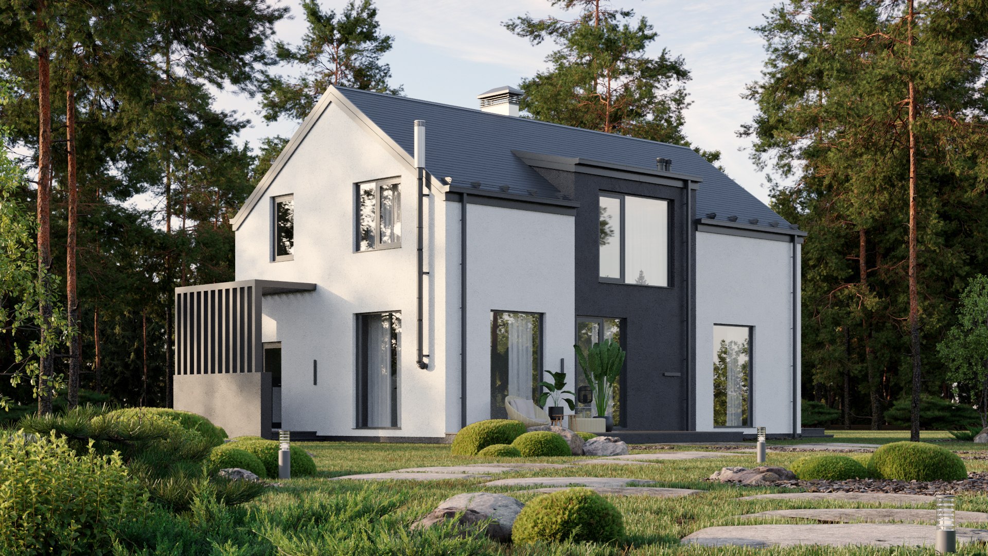 Modern House 2 3D - TurboSquid 2055609