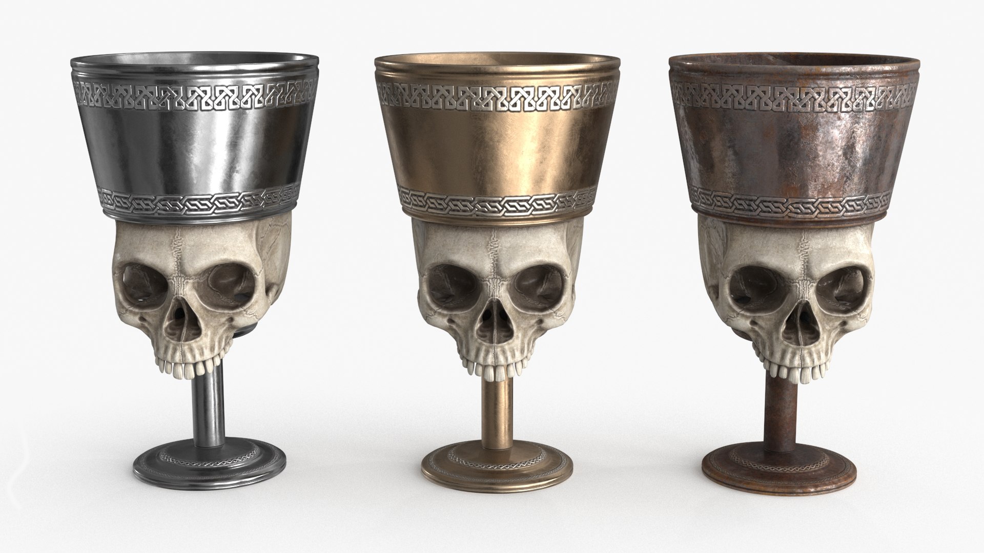 Antique Skull Goblet 3D - TurboSquid 2234640