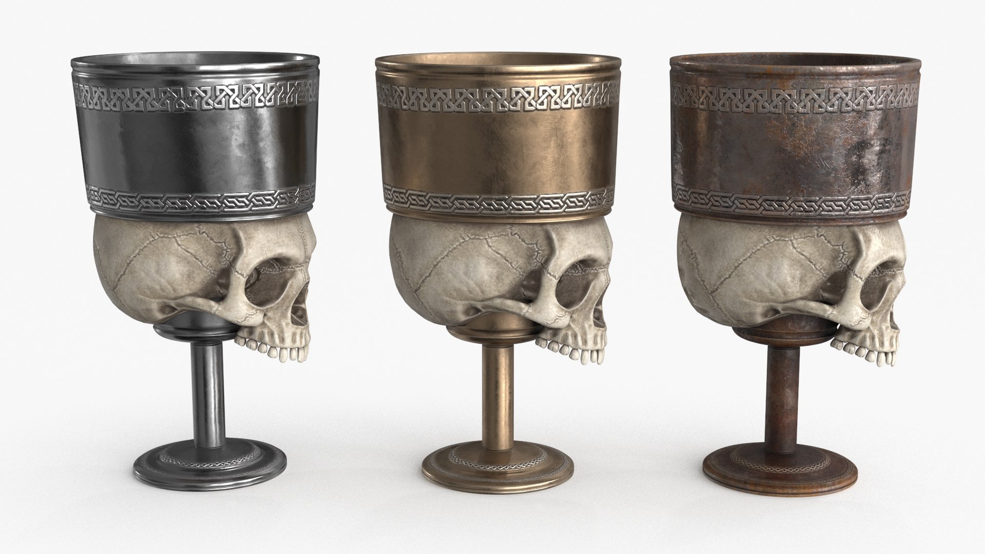 Antique Skull Goblet 3D - TurboSquid 2234640