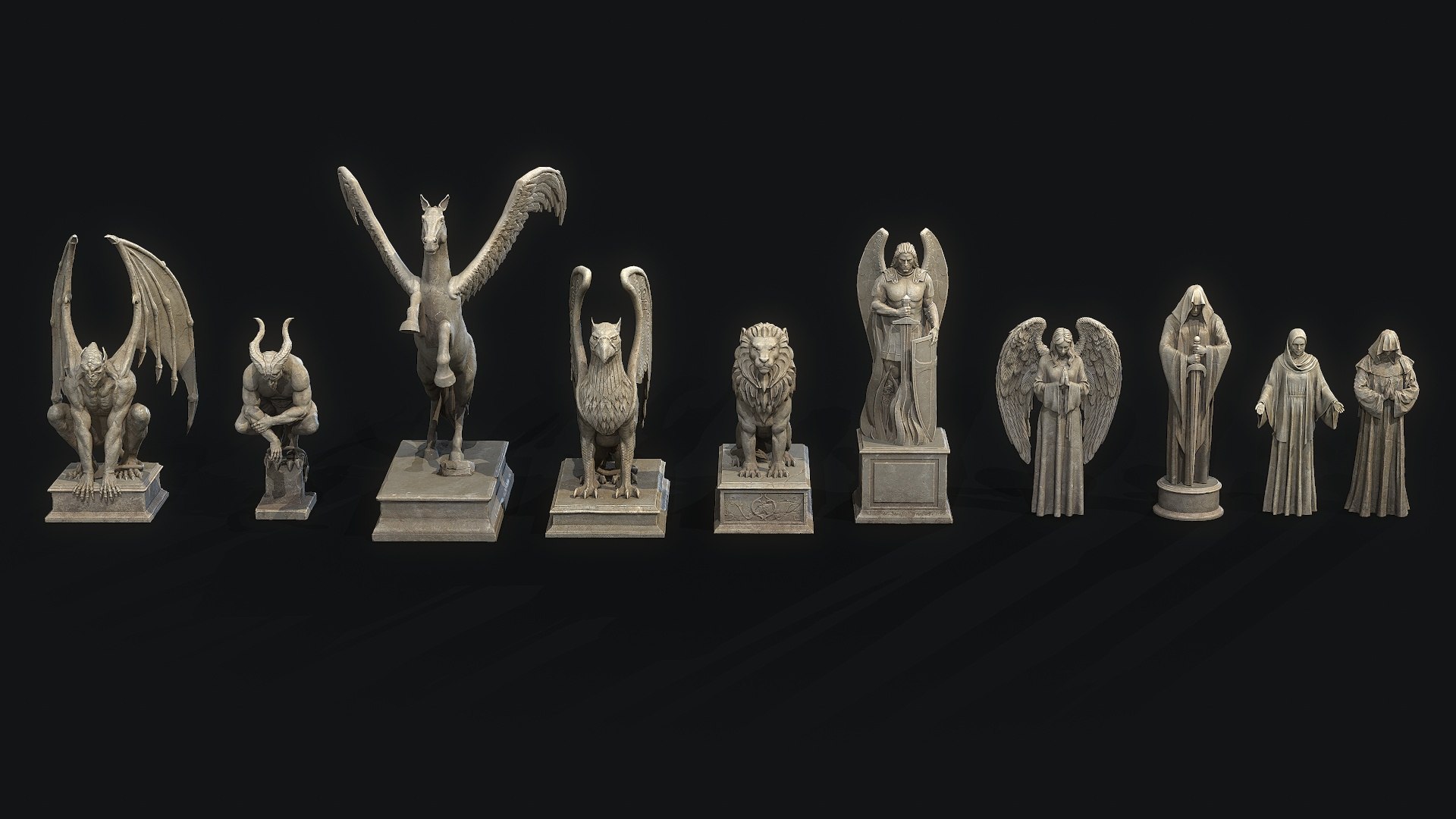 Mystical Statues Collection 3D model - TurboSquid 2147592