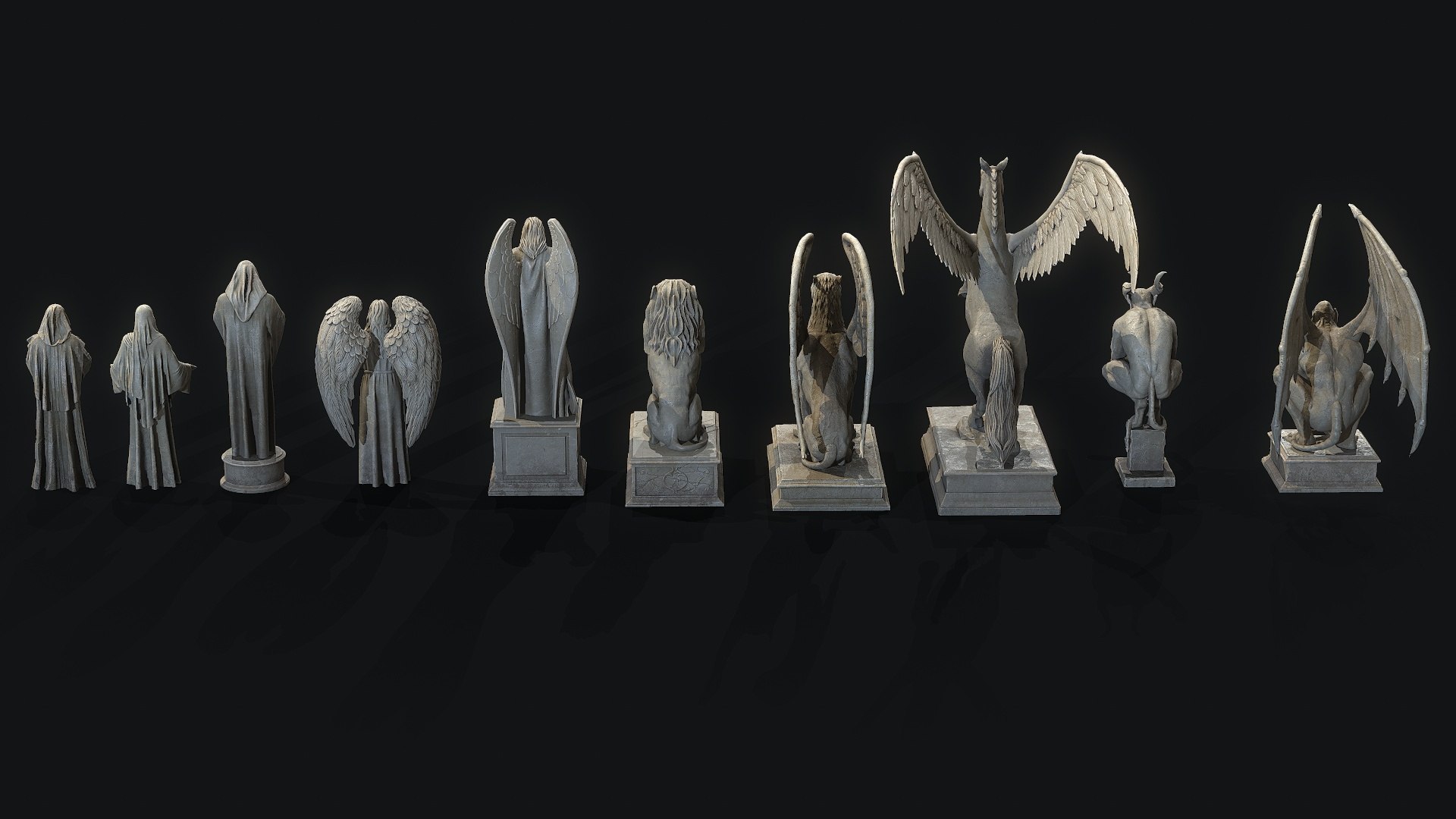 Mystical Statues Collection 3D model - TurboSquid 2147592