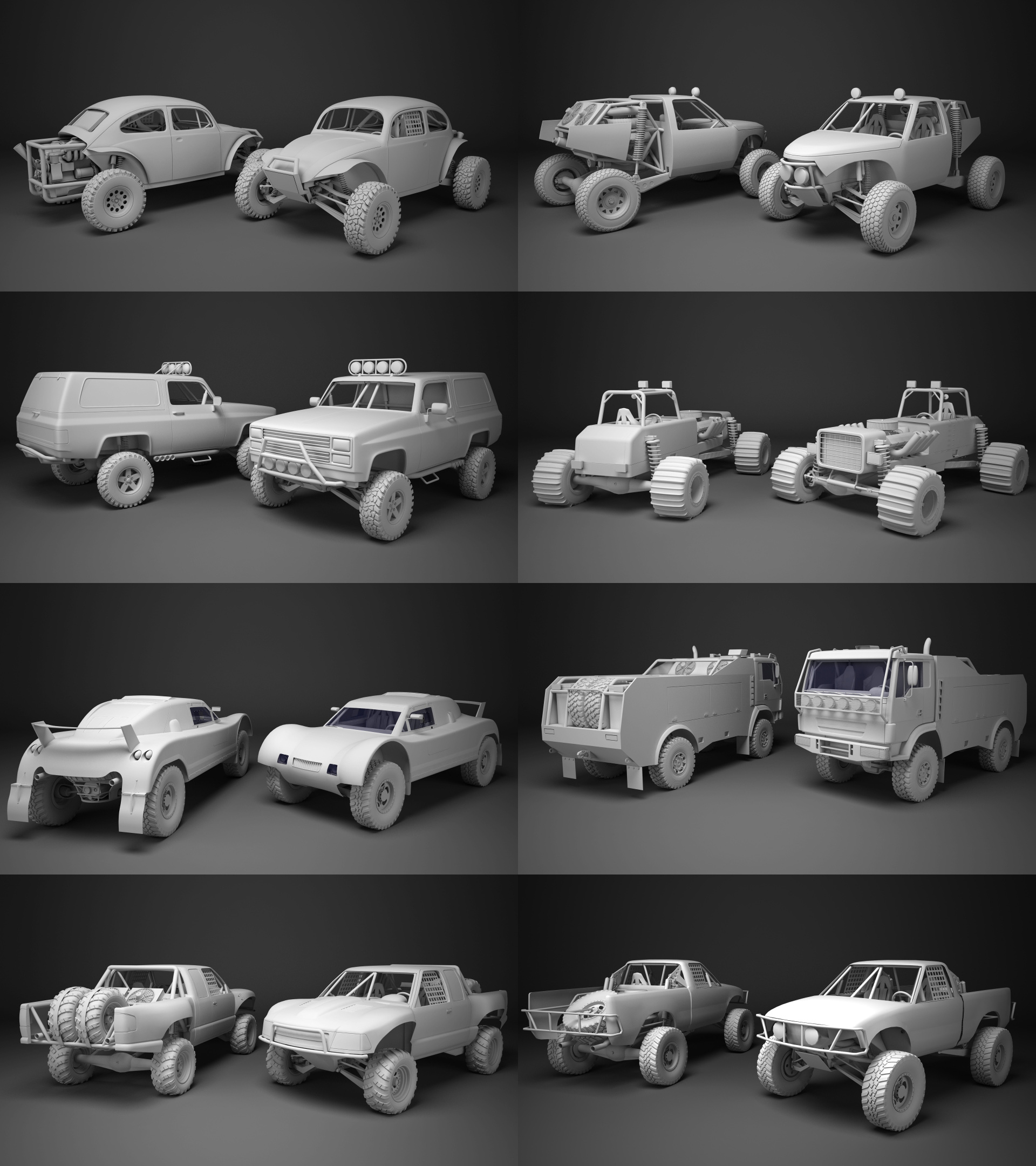 3d model off-road racing cars