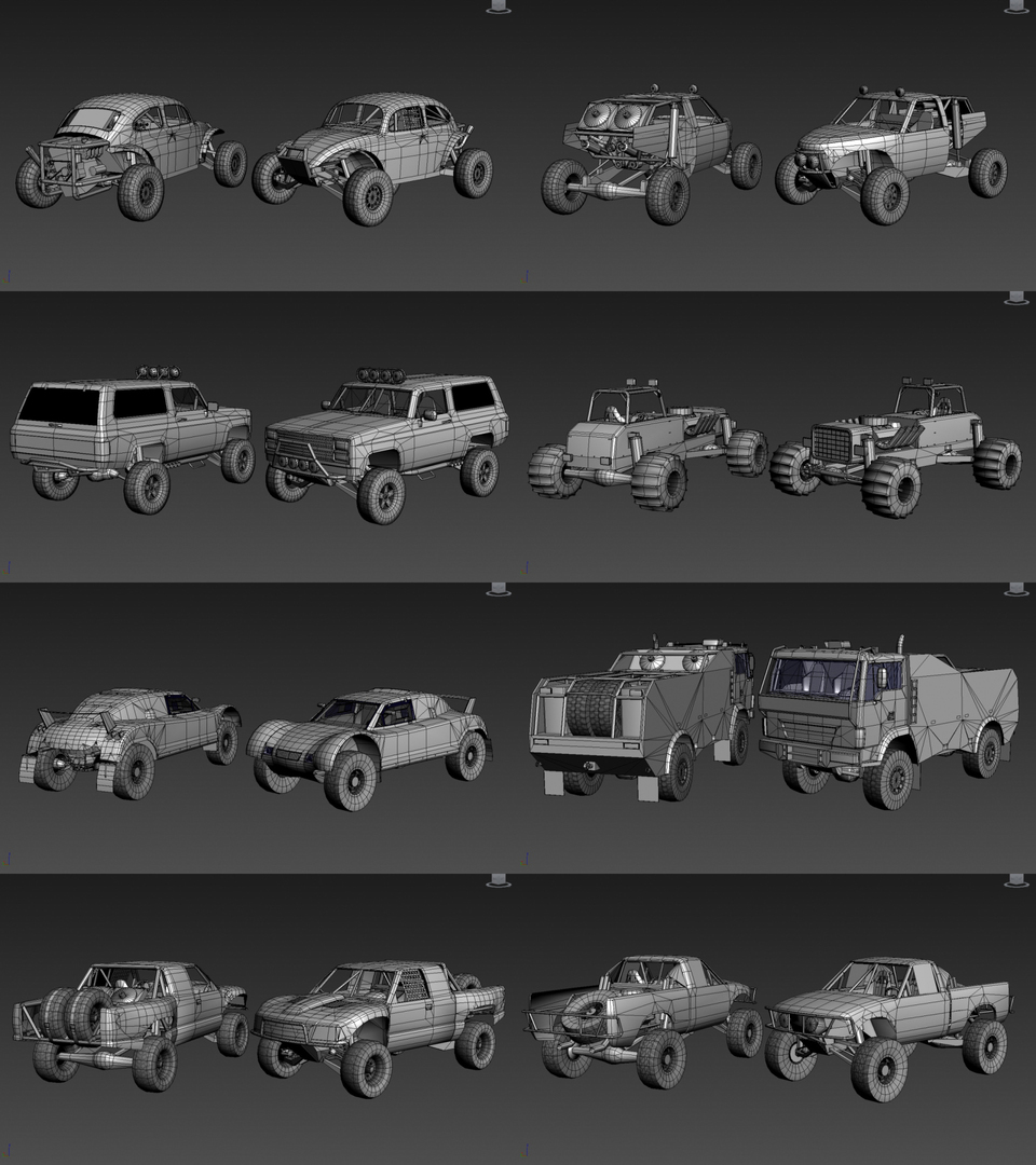 3d model off-road racing cars
