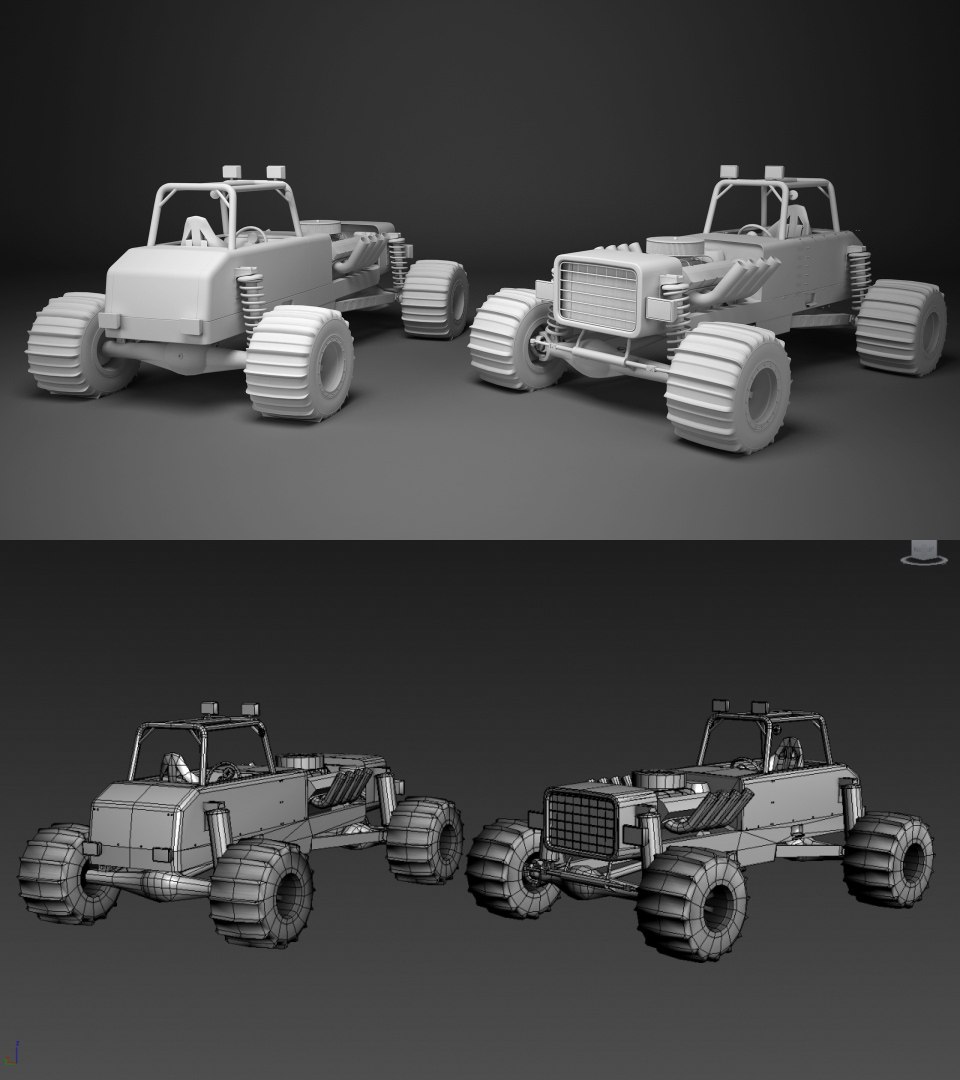 3d Model Off-road Racing Cars