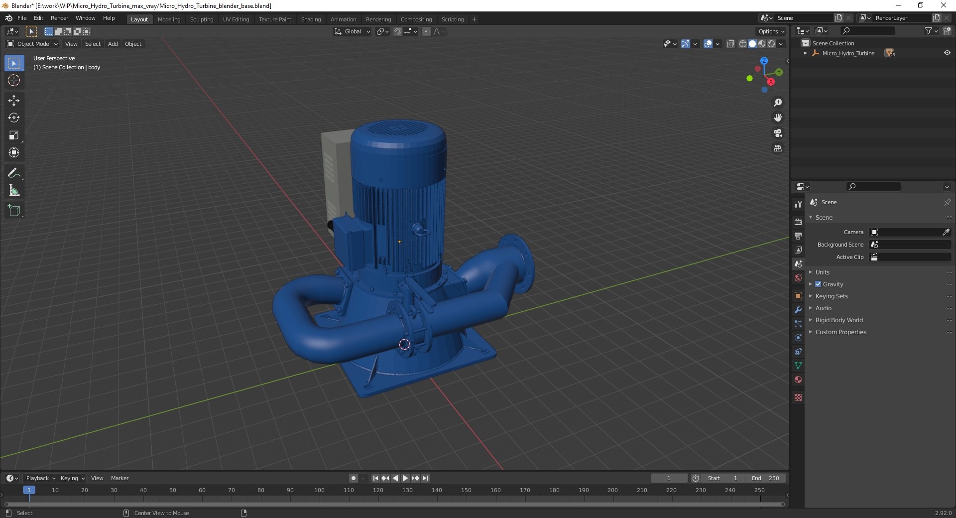 Micro Hydro Turbine 3D Model - TurboSquid 2236320