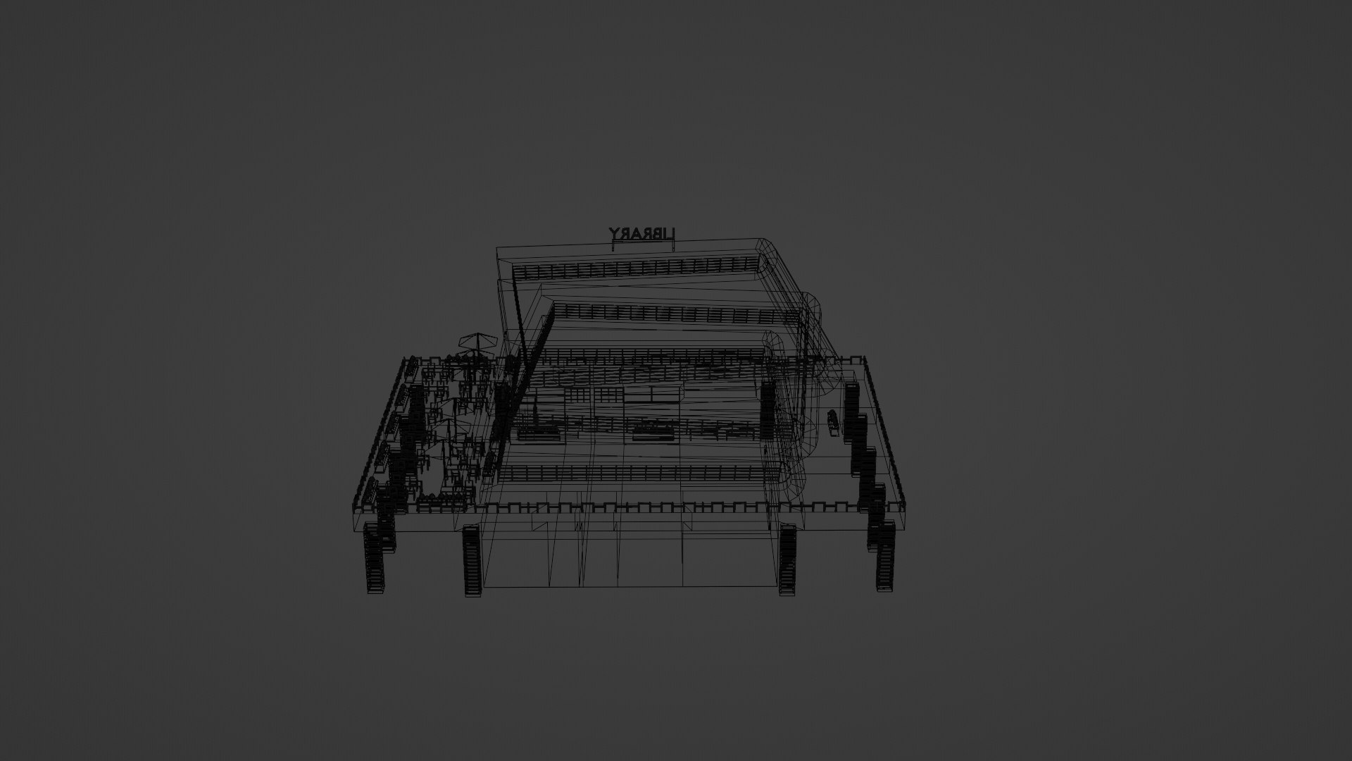 Book Shaped Low Poly Library 3D Model - TurboSquid 1887809