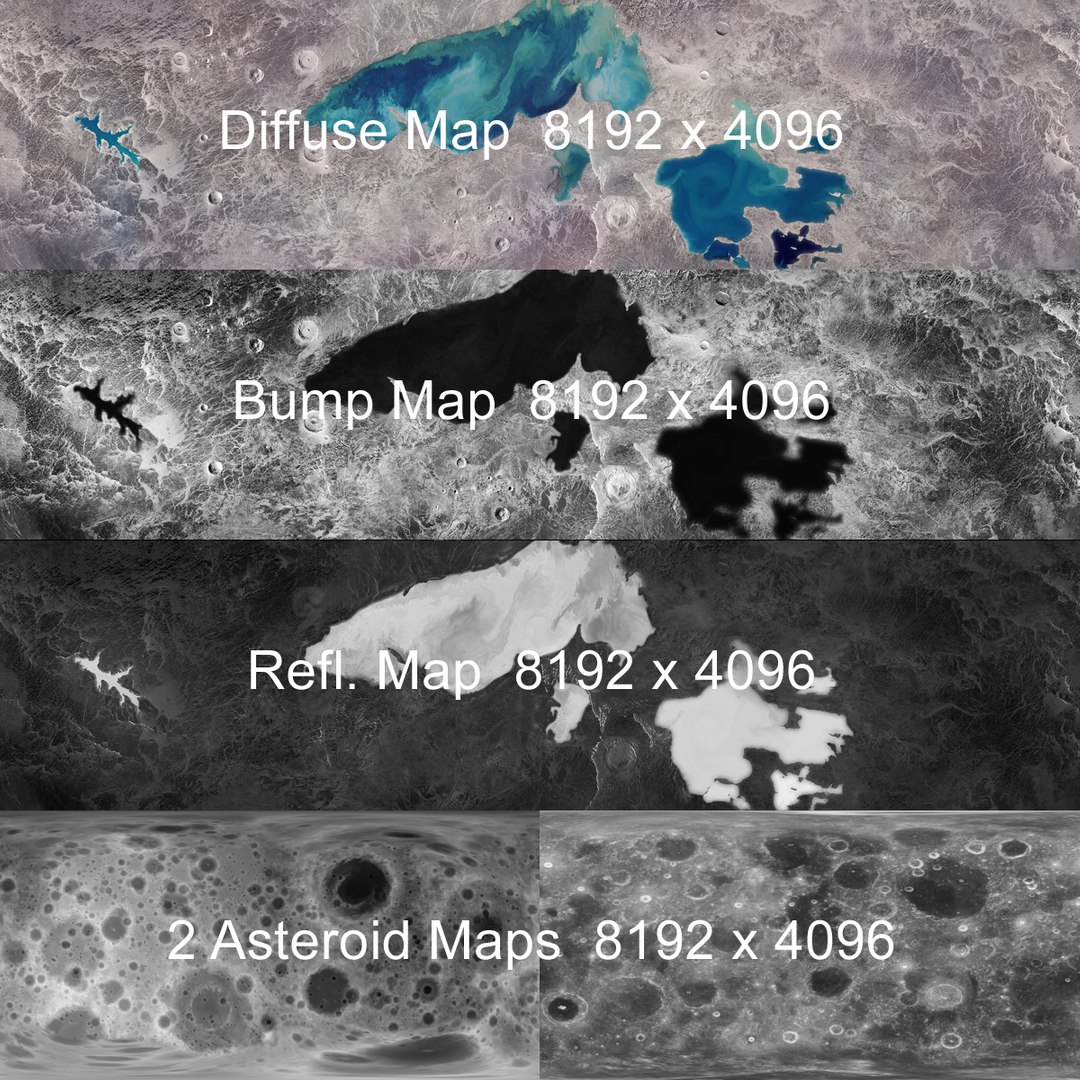 Fictional Alien Dwarf Planet 8k with Asteroids 3D model - TurboSquid ...