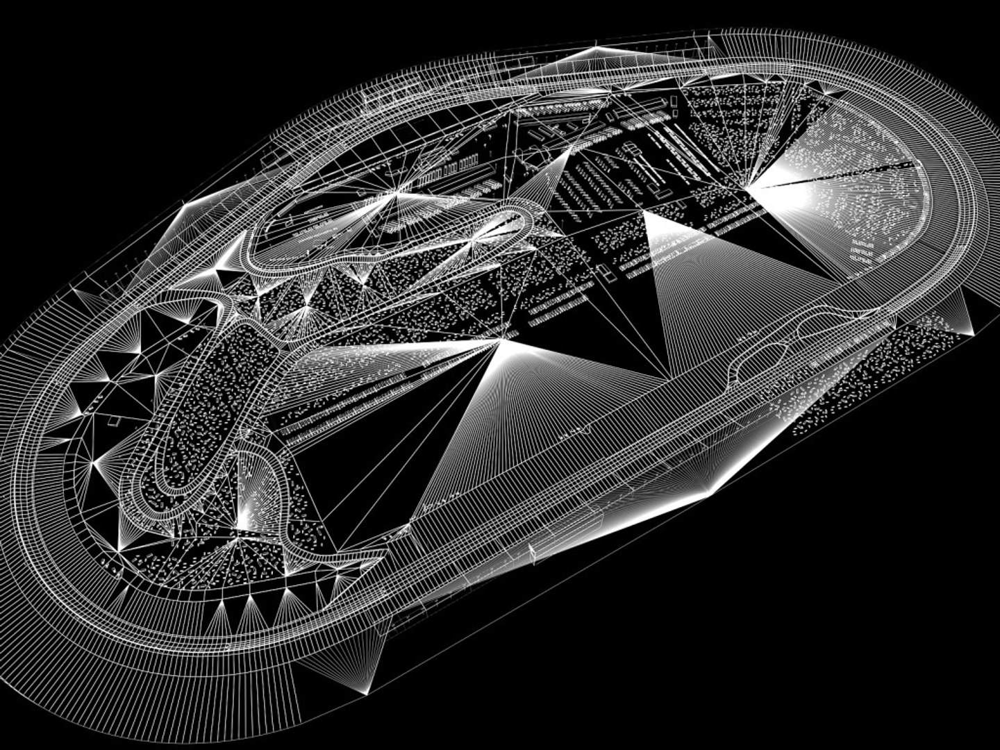 3ds Max Daytona Track Race Speedway