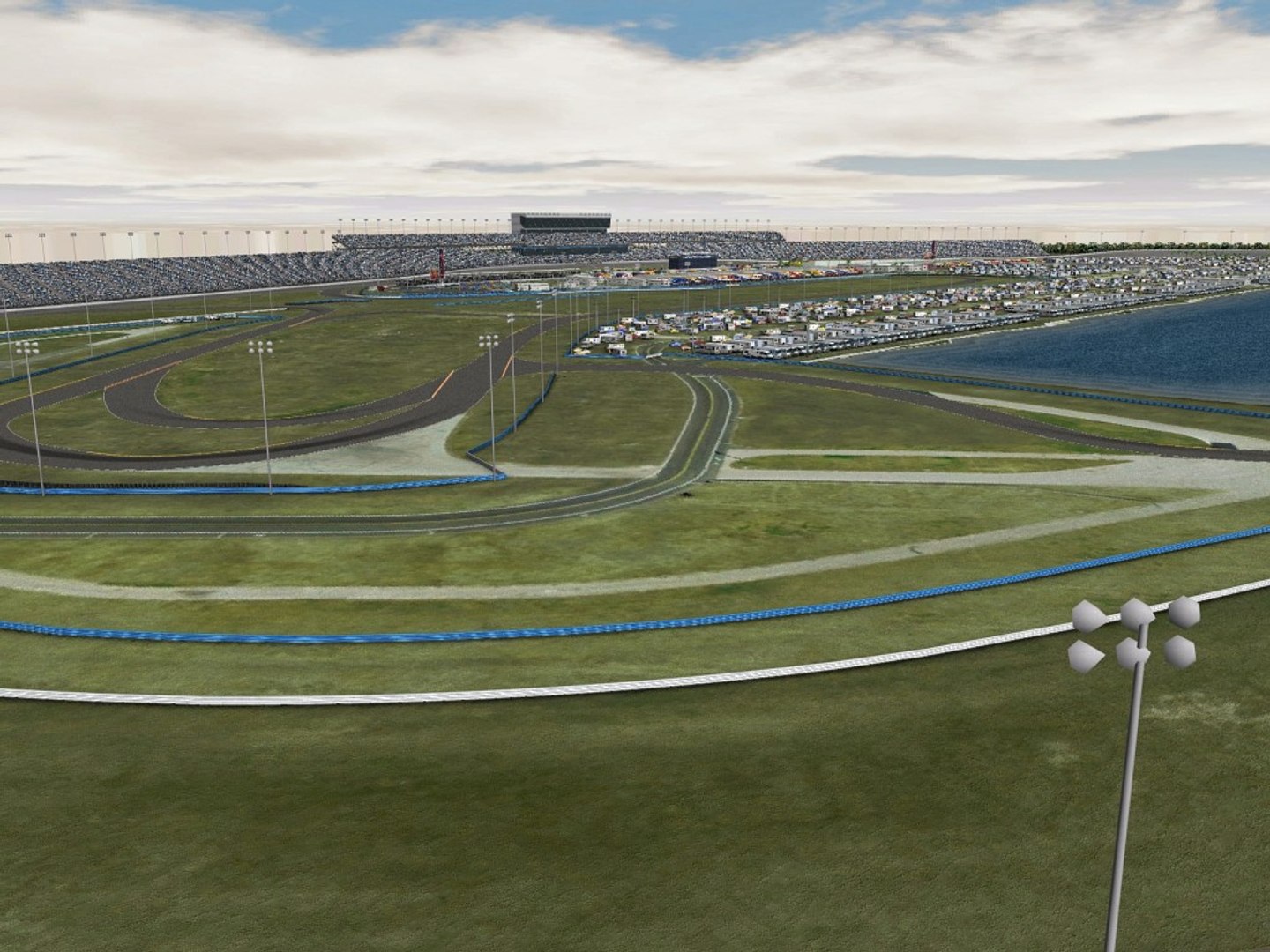 3ds Max Daytona Track Race Speedway