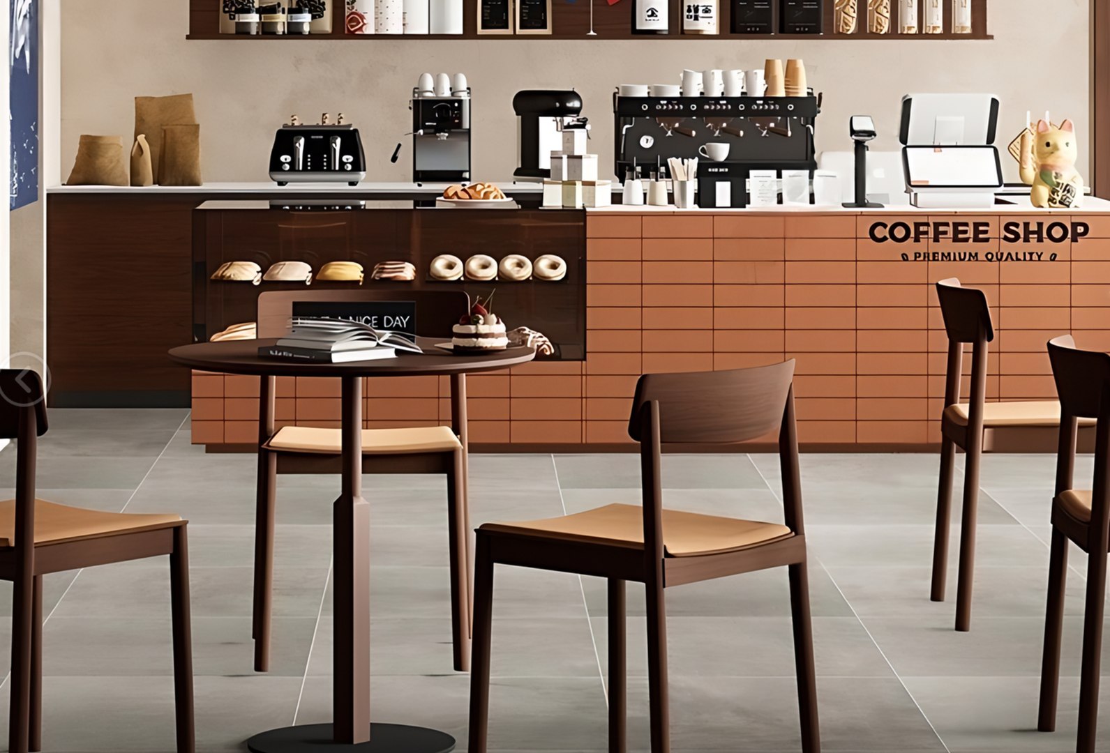 Coffee Shop Coffeehouse Cashier Barista Station 3D Model - TurboSquid ...