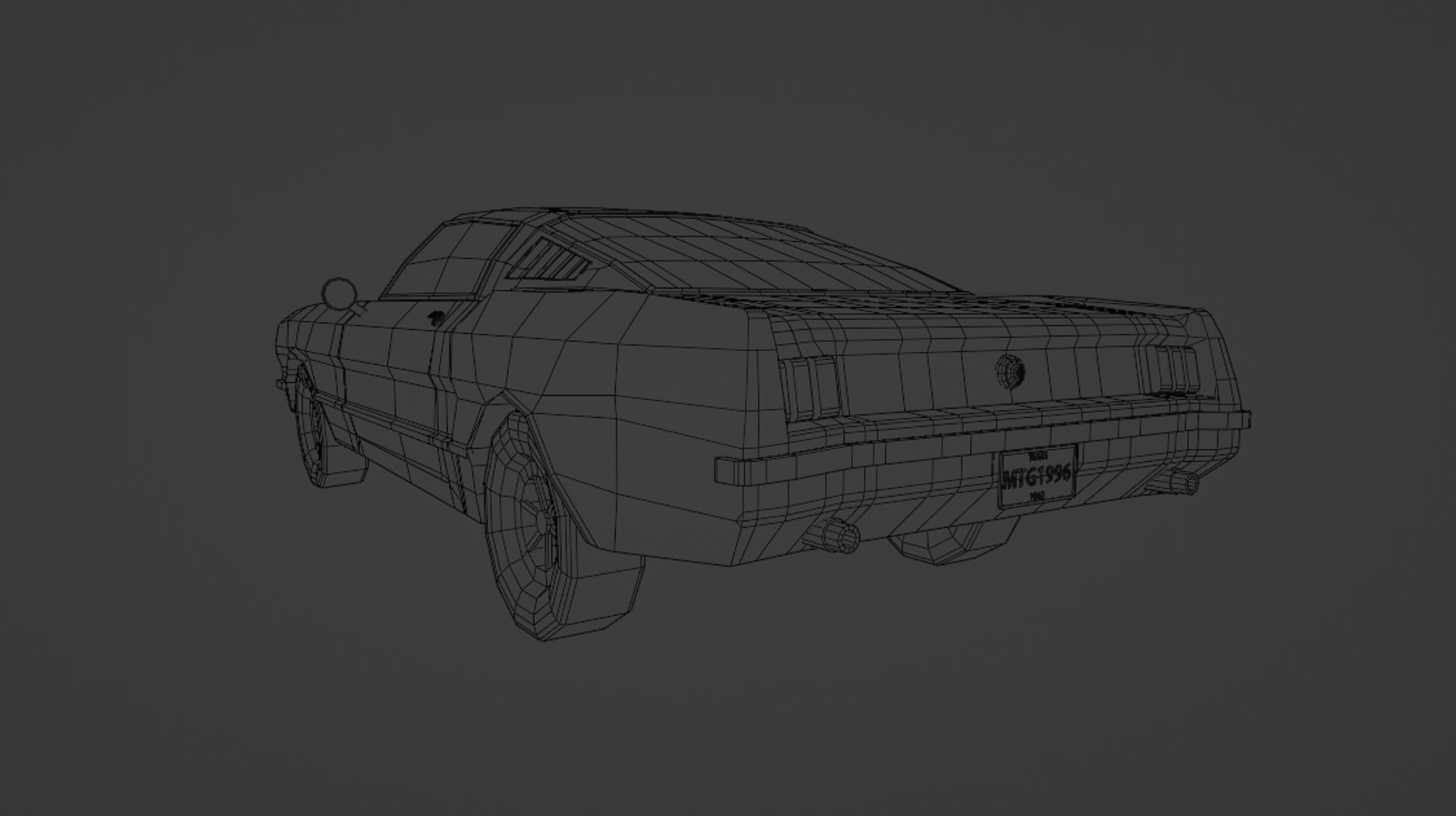 3D Low Poly-1996 Ford Mustang Model - TurboSquid 1944444