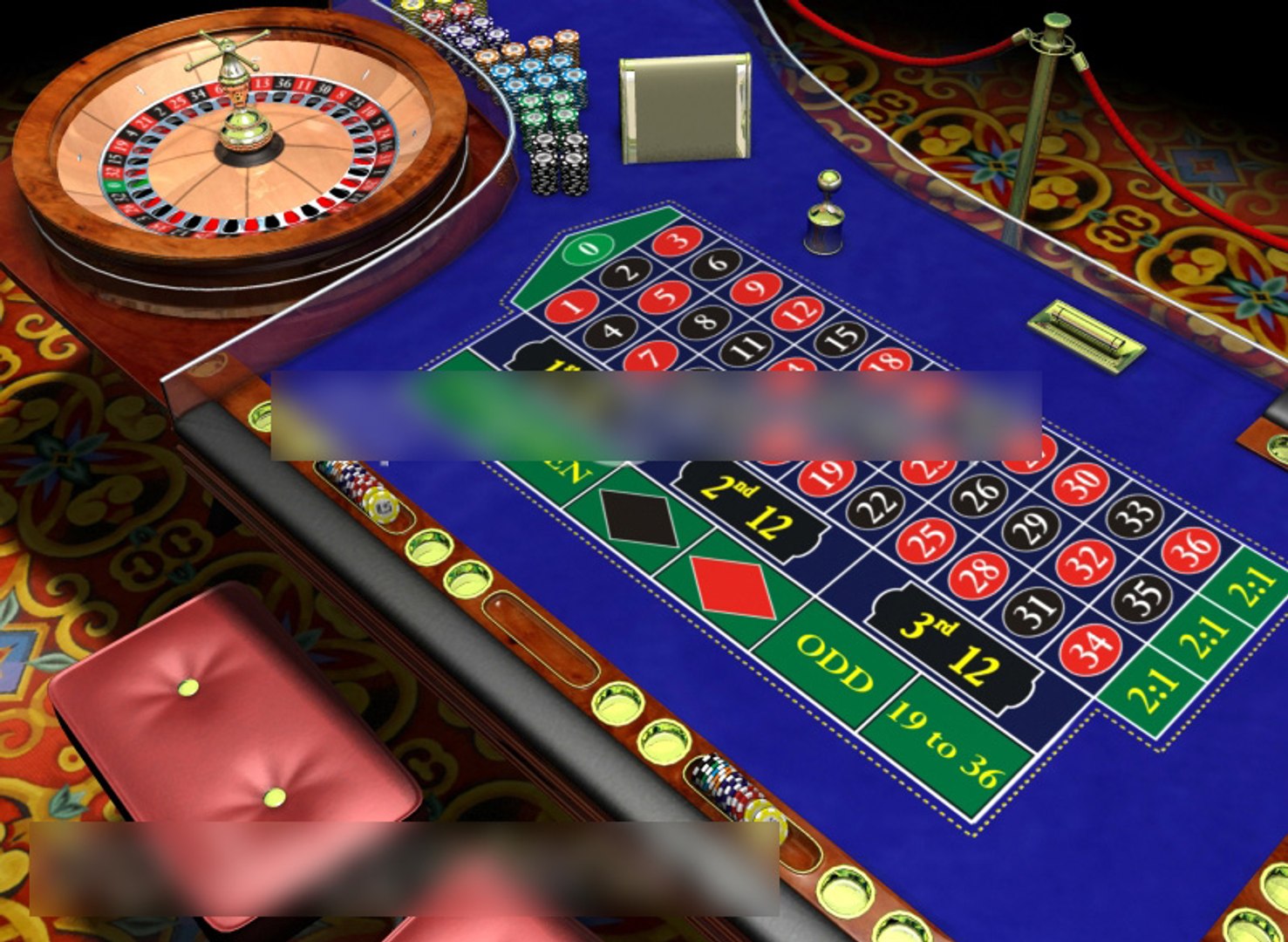 3d Roulette Table Model
