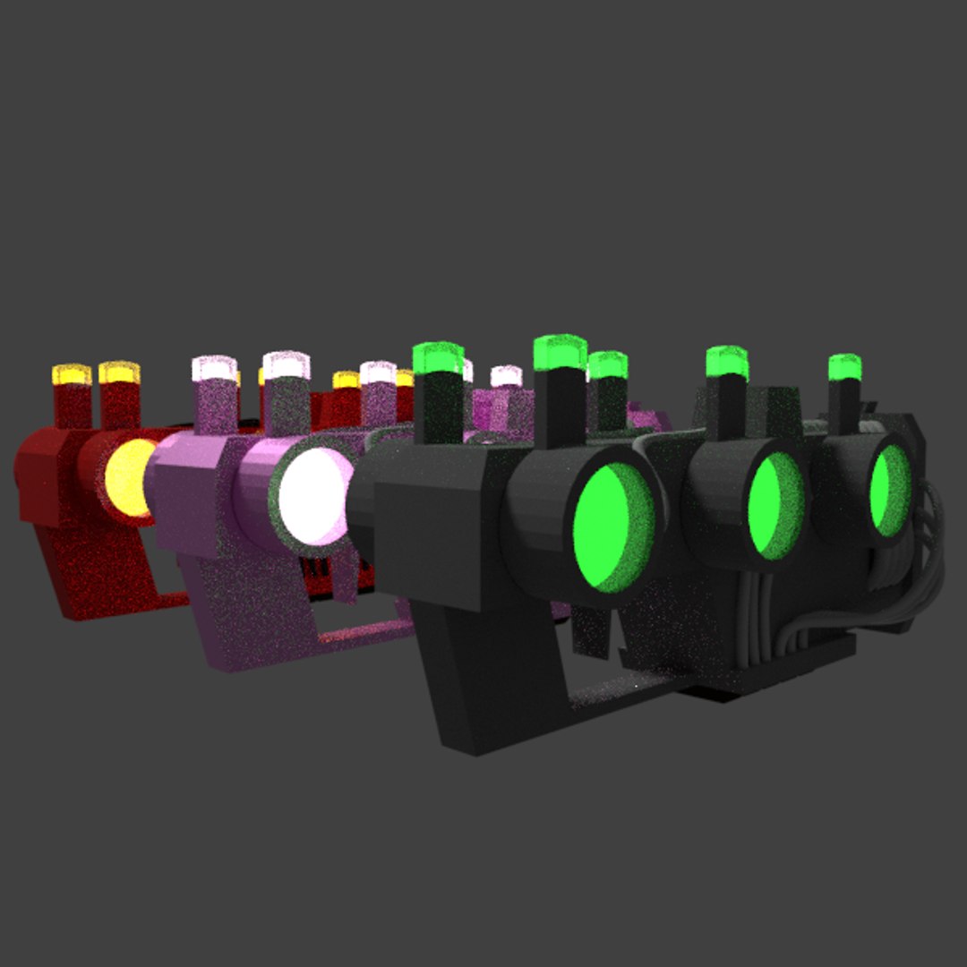 Low-poly laser-gun 3D model - TurboSquid 1414297