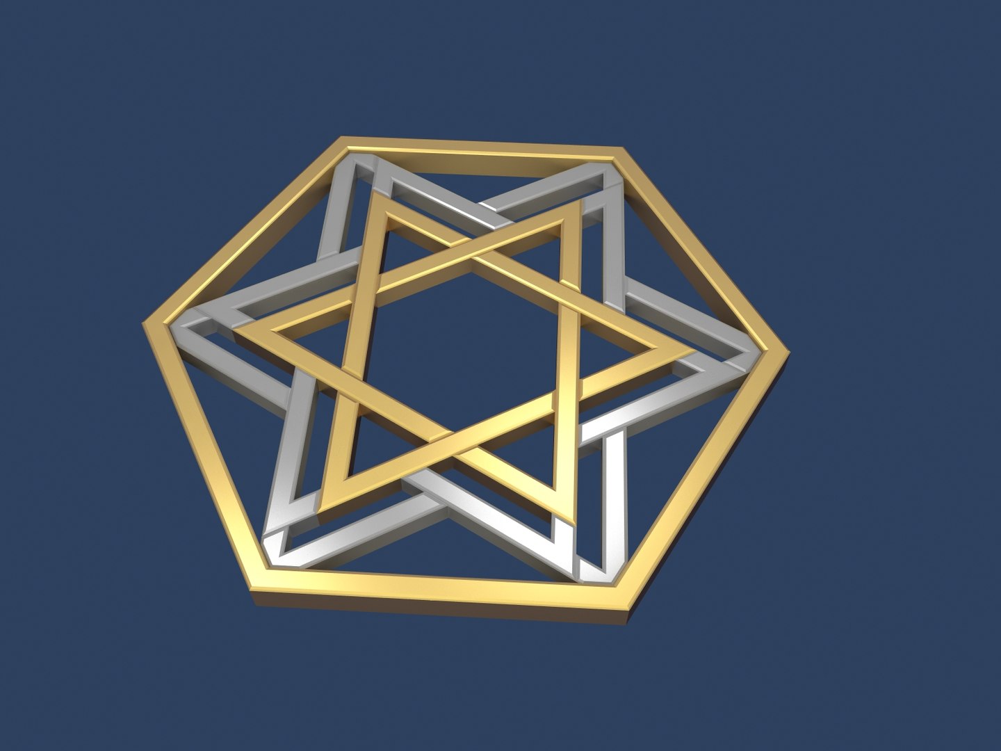 Star david hexagon model - TurboSquid 1416375