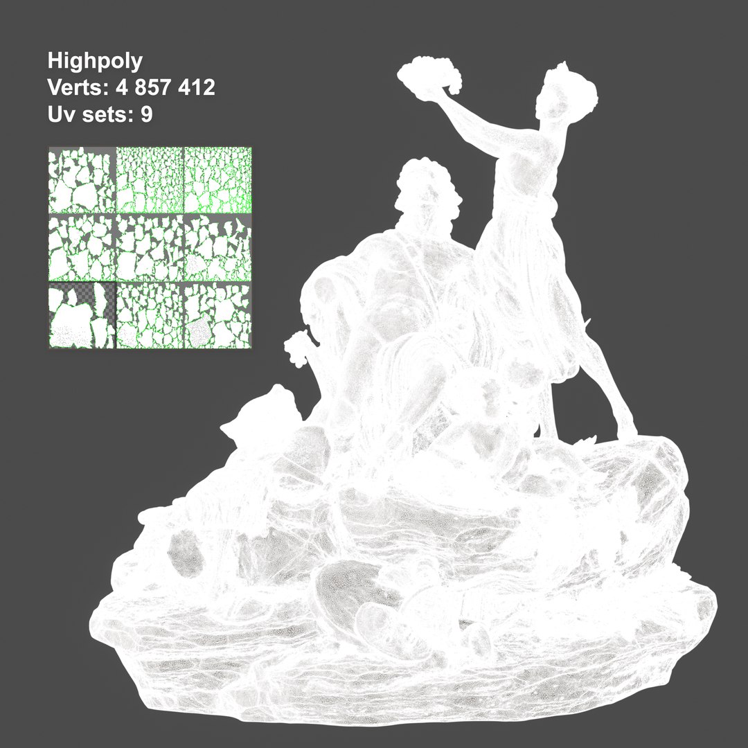 Renaissance Statue Diorama Model - TurboSquid 2064641