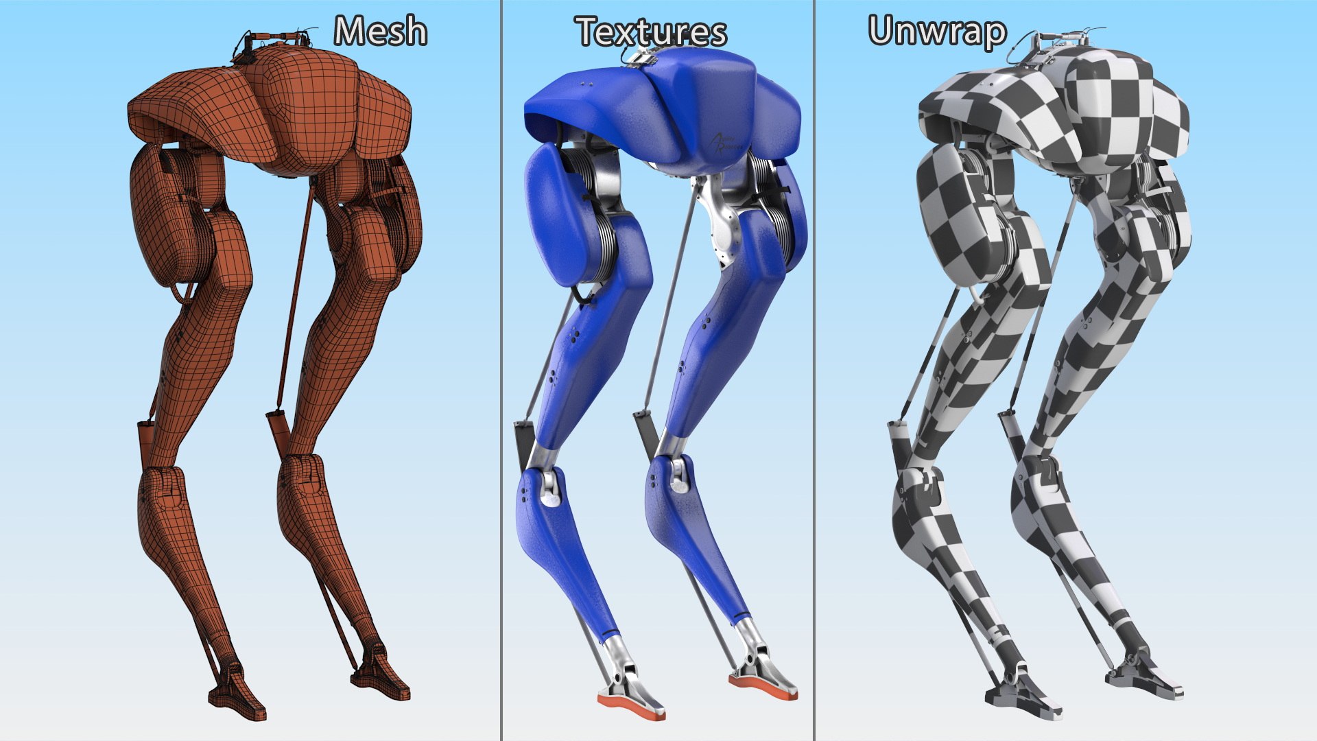 Cassie Robot Blue Rigged 3D - TurboSquid 2195773