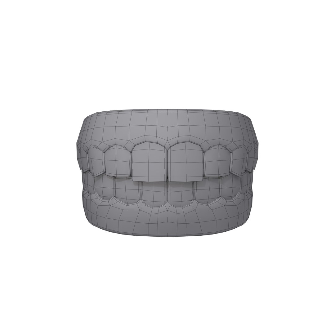 Human Mouth Teeth Cartoon 3D Model - TurboSquid 1638134