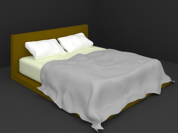 Simple bed model - TurboSquid 1764960