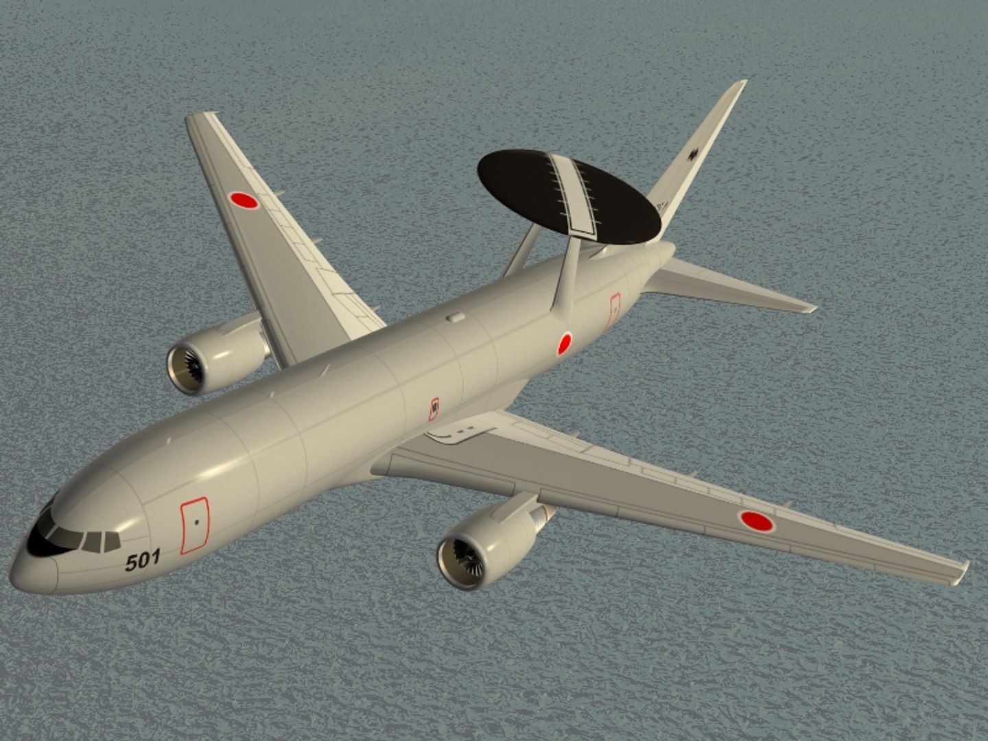 E-767 Awacs Japanese Air Force 3d 3ds