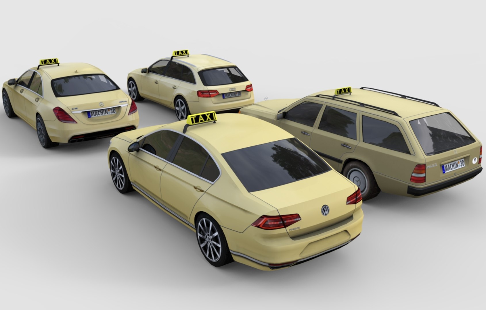 3d Model German Taxi