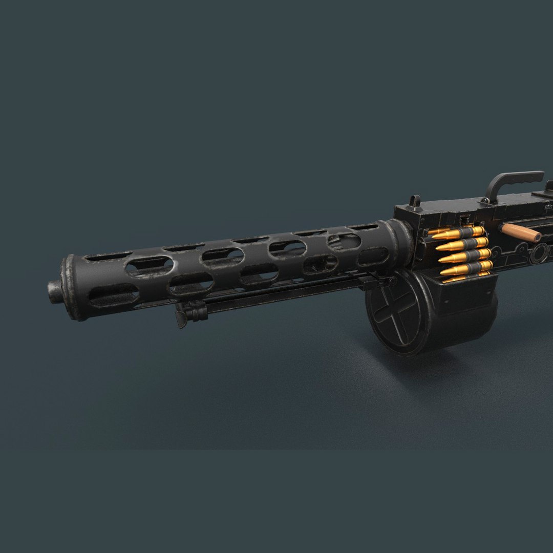 3d machine gun model